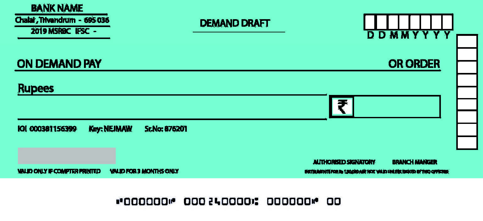Cheque⚡Demand Draft: Easy 14 short points