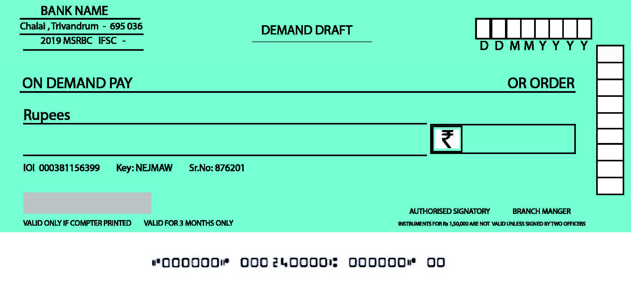 Cheque⚡Demand Draft: Easy 14 short points